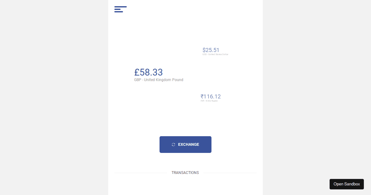 exchange - Codesandbox