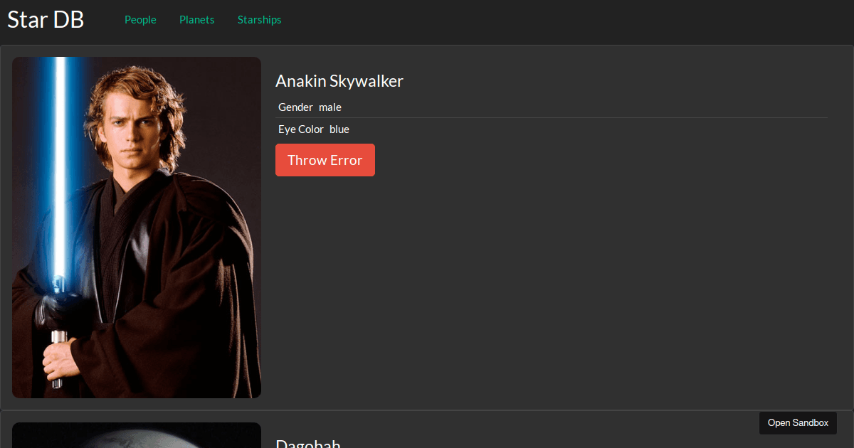 StarDB - Codesandbox