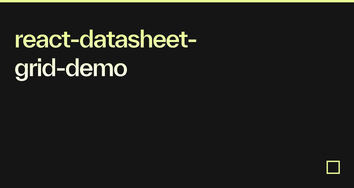 react-datasheet-grid-demo - Codesandbox