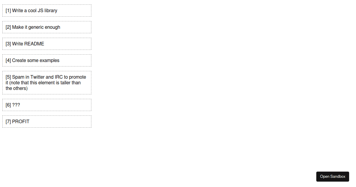 React Dnd Sortable Simple Codesandbox