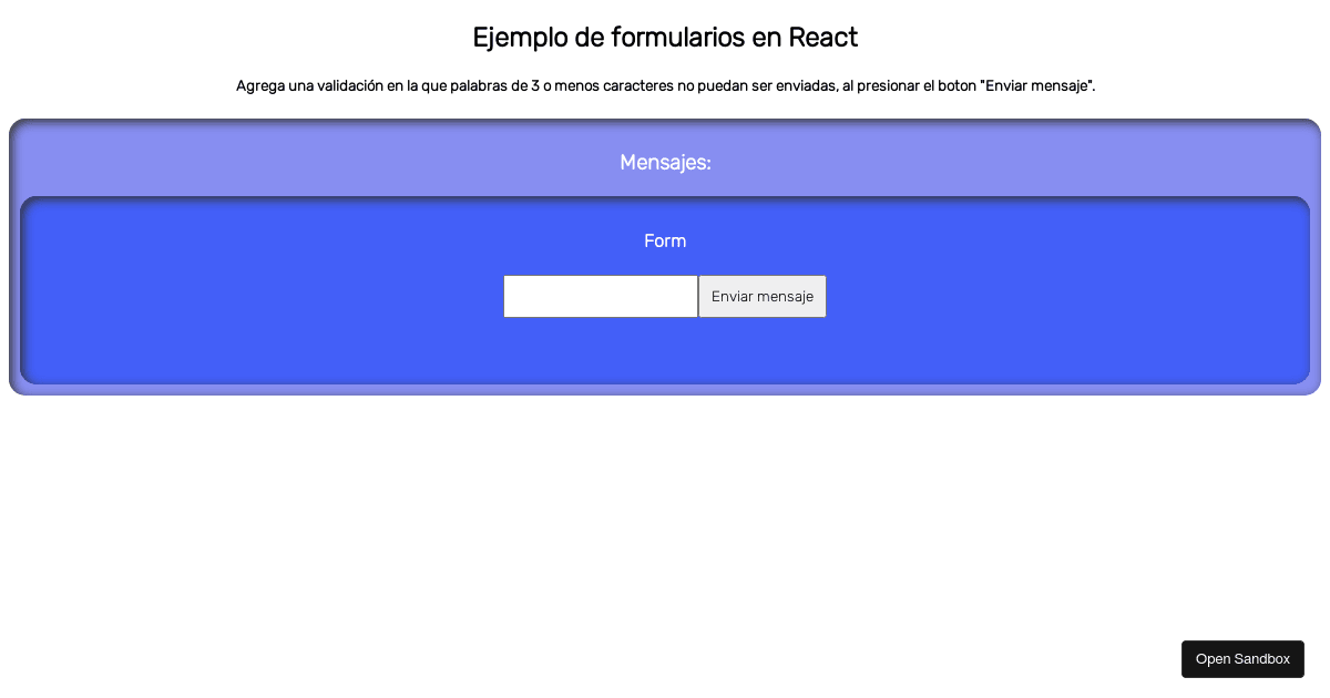 formulario challenge - Codesandbox