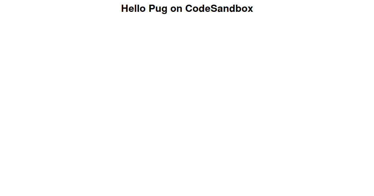 Parcel Pug - Codesandbox