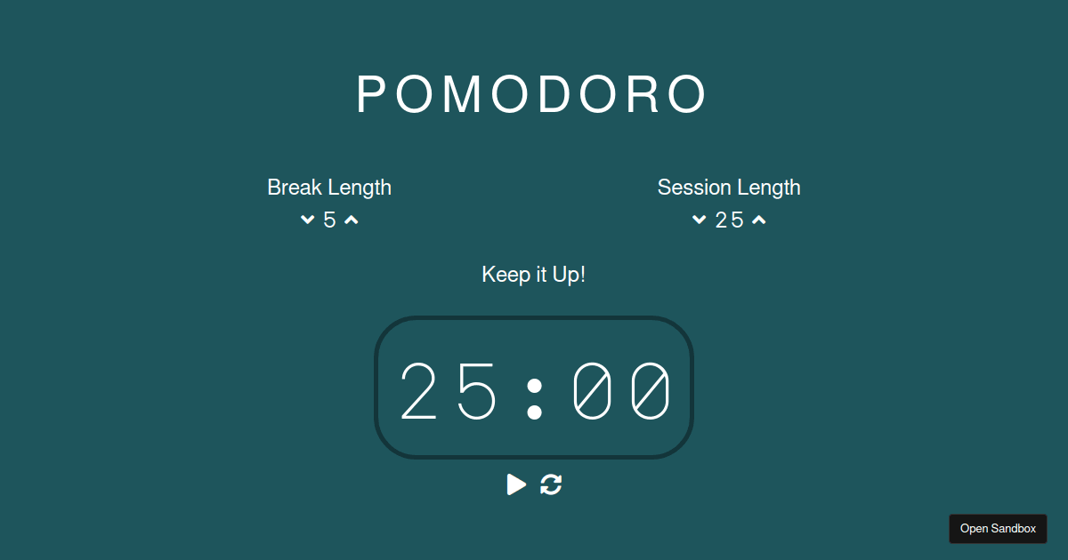 pomodoro - Codesandbox