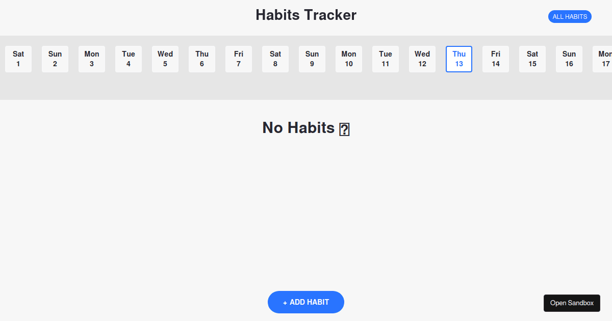 Habit-tracker-project (forked) - Codesandbox