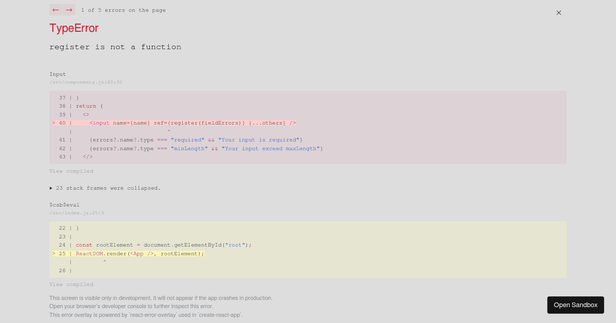 React Hook Form - Smart Form Component - Codesandbox React Hook Form - Smart Form Component - Codesandbox
