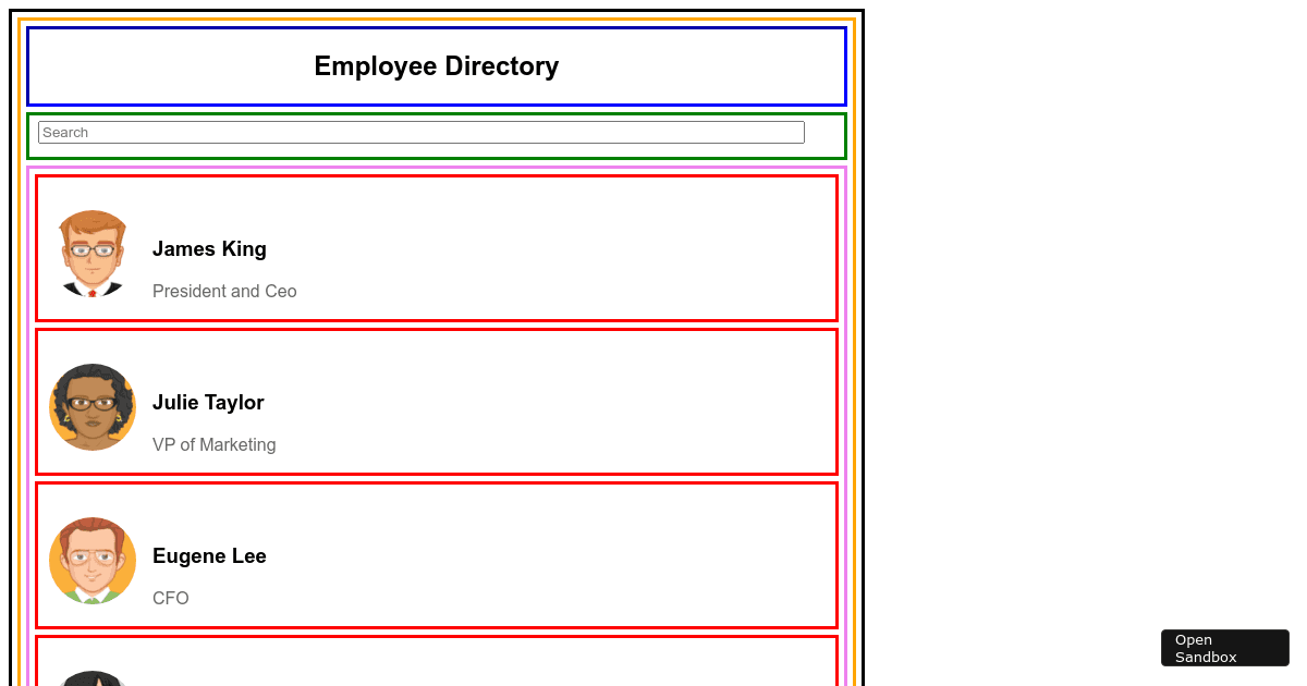 employee-directory - Codesandbox