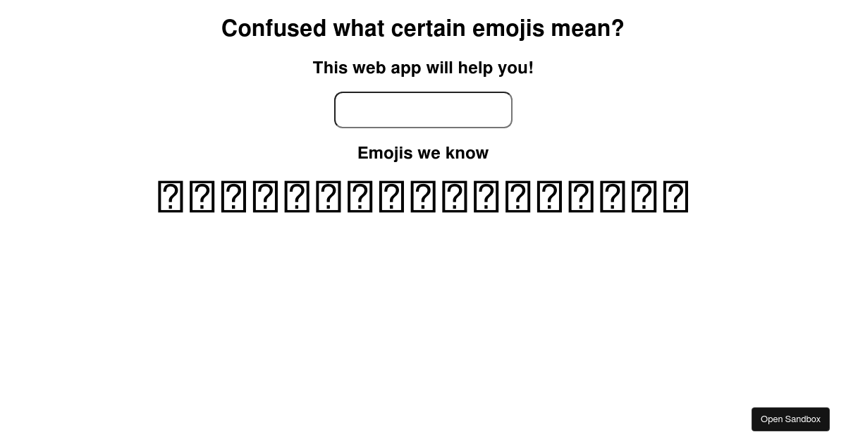 emojiapp - Codesandbox