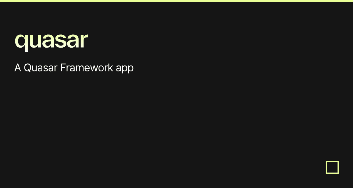 quasar - Codesandbox