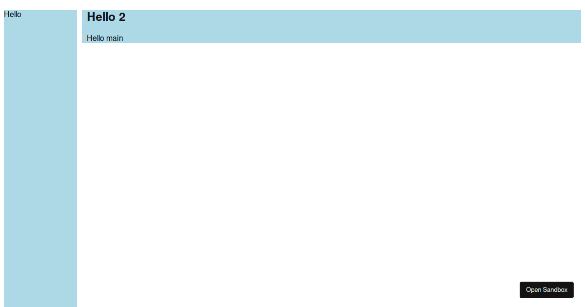 side bar example - Codesandbox