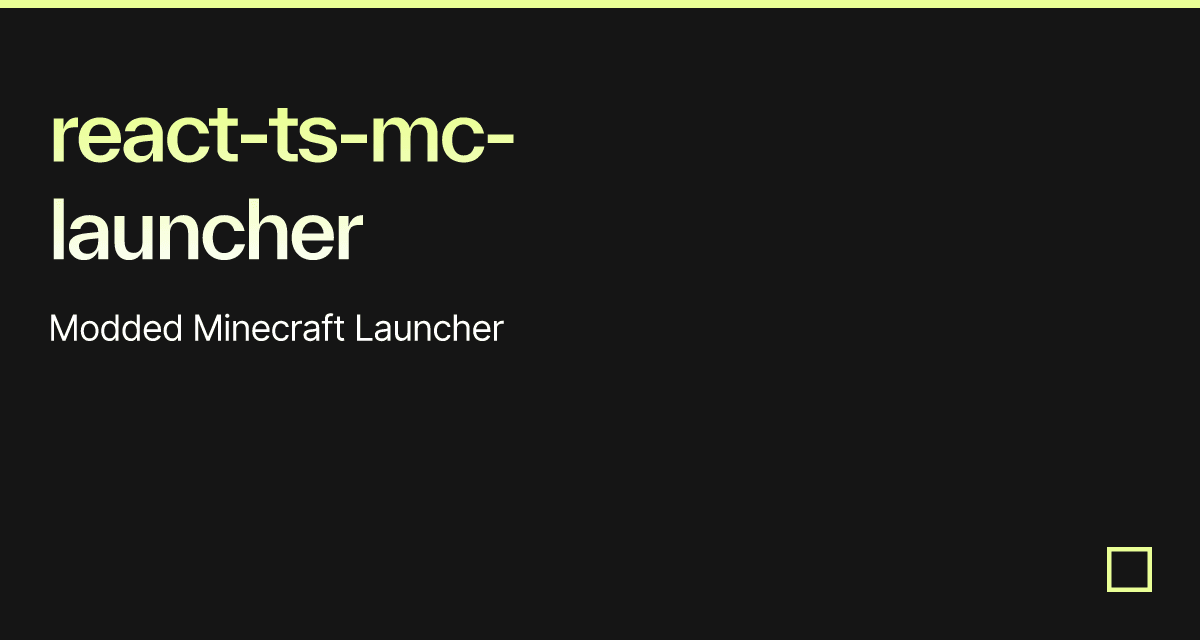 react-ts-mc-launcher - Codesandbox