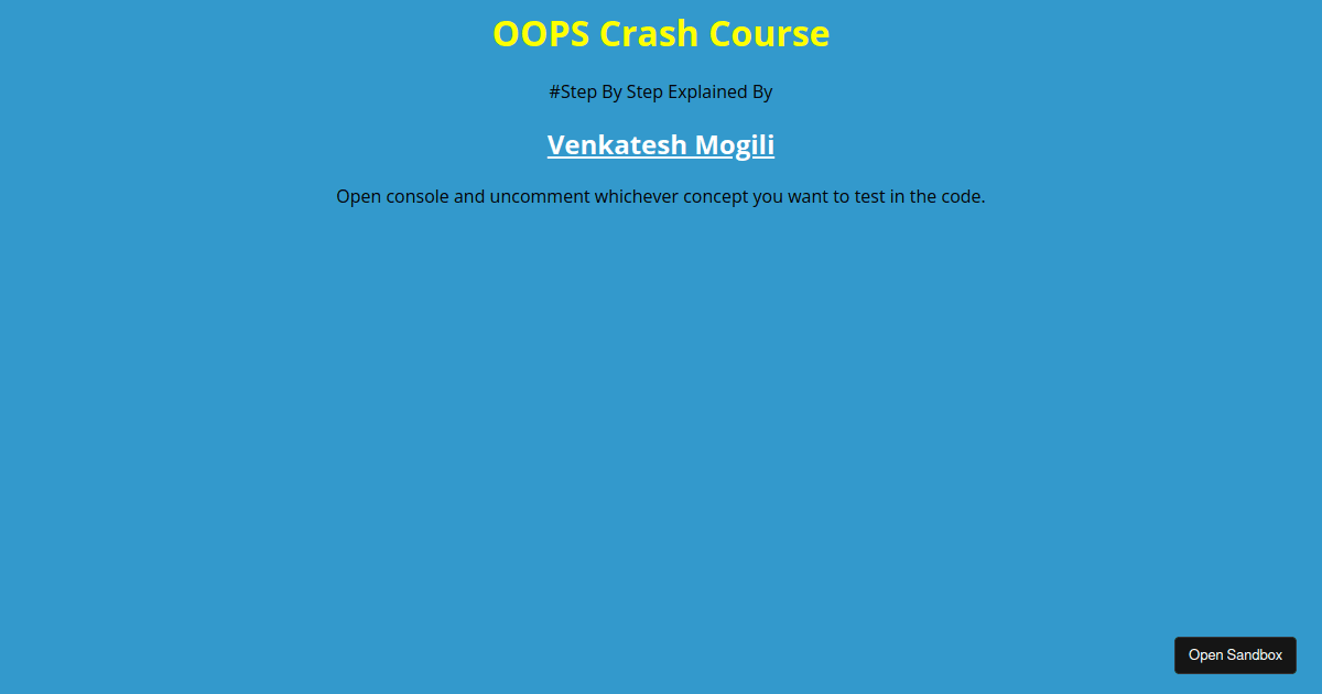 oops-crash-course - Codesandbox