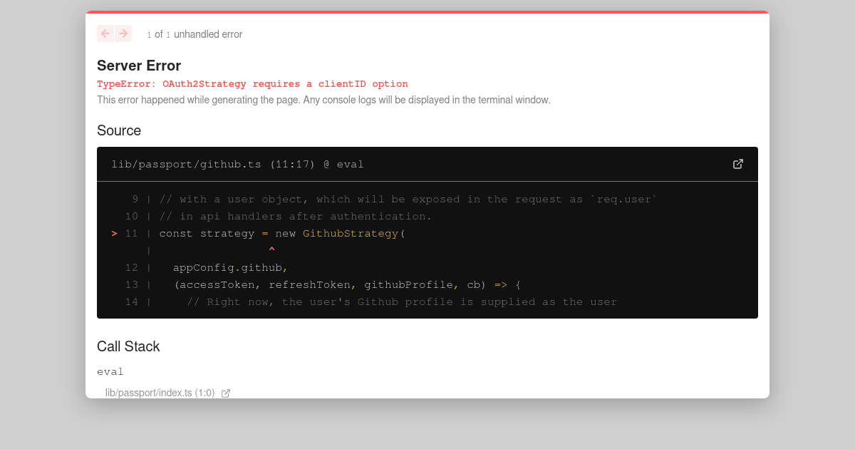 piglovesyou/nextjs-passport-oauth-example - Codesandbox