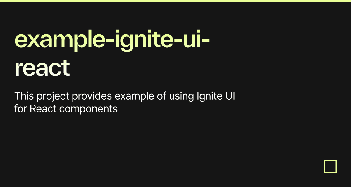 example-ignite-ui-react - Codesandbox