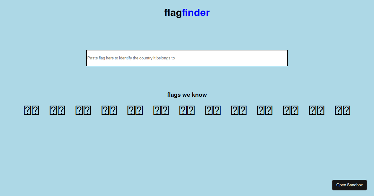 flag-finder - Codesandbox