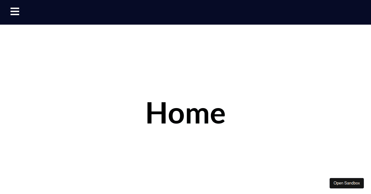 React Sidebar Navigation Menu - Codesandbox React Sidebar Navigation Menu - Codesandbox