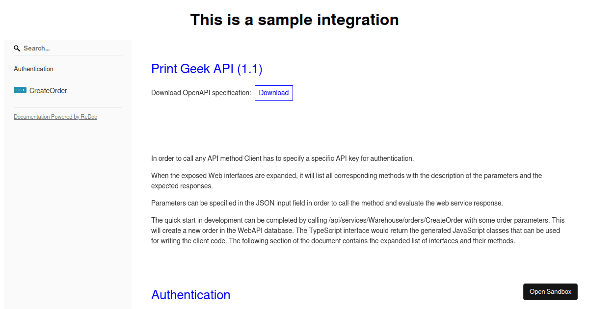 React-Redoc Example (forked) - Codesandbox