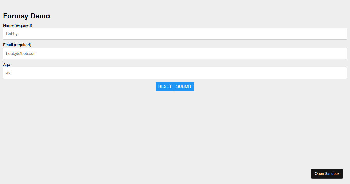 react native formsy - Codesandbox
