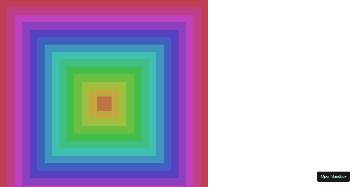 generate squares - Codesandbox