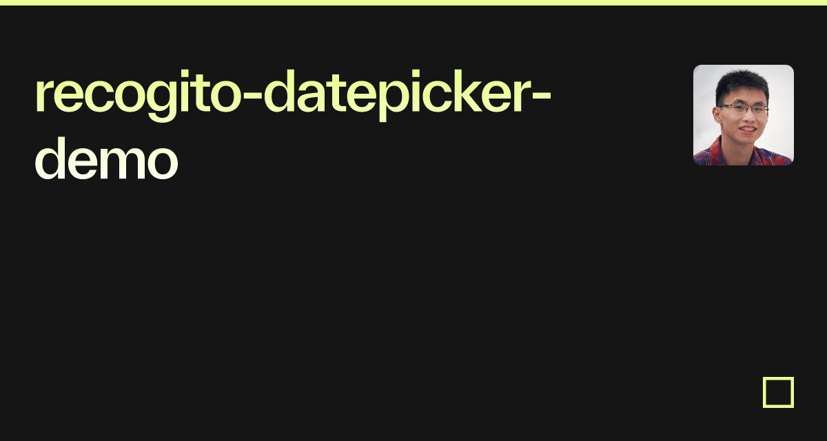 recogito-datepicker-demo - Codesandbox