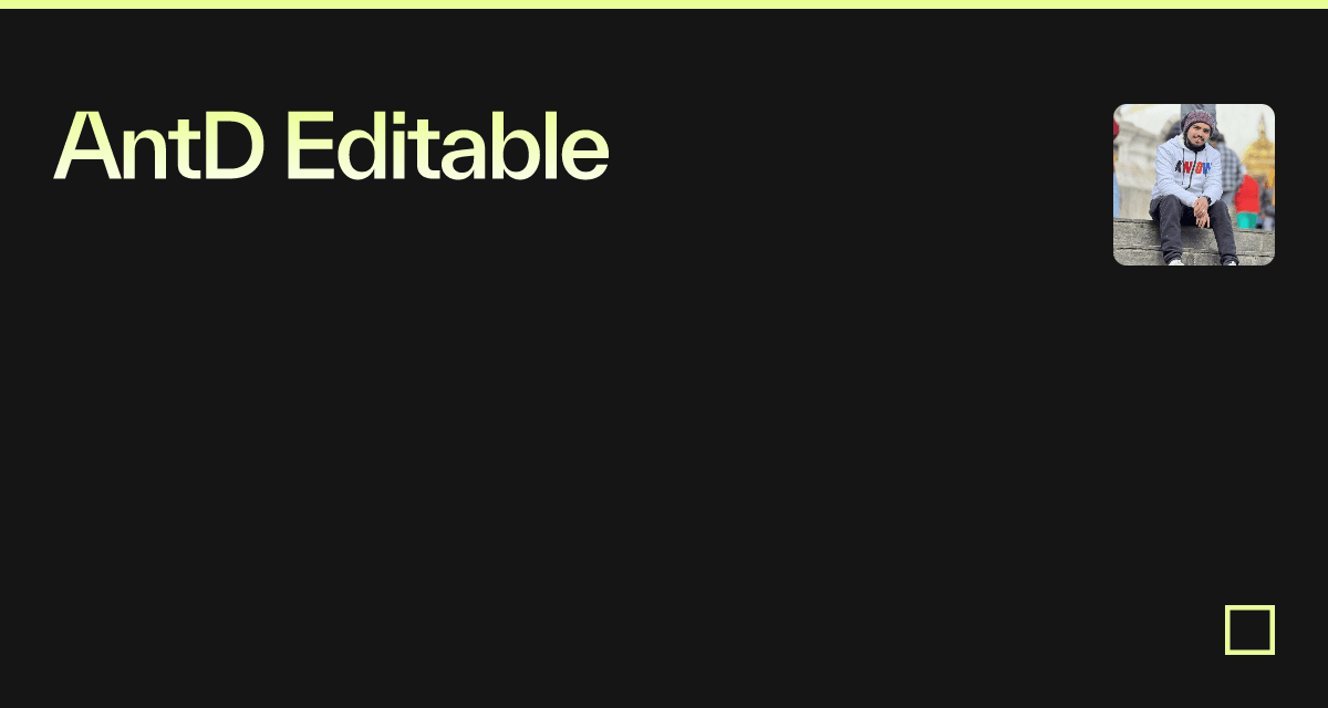 AntD Editable - Codesandbox