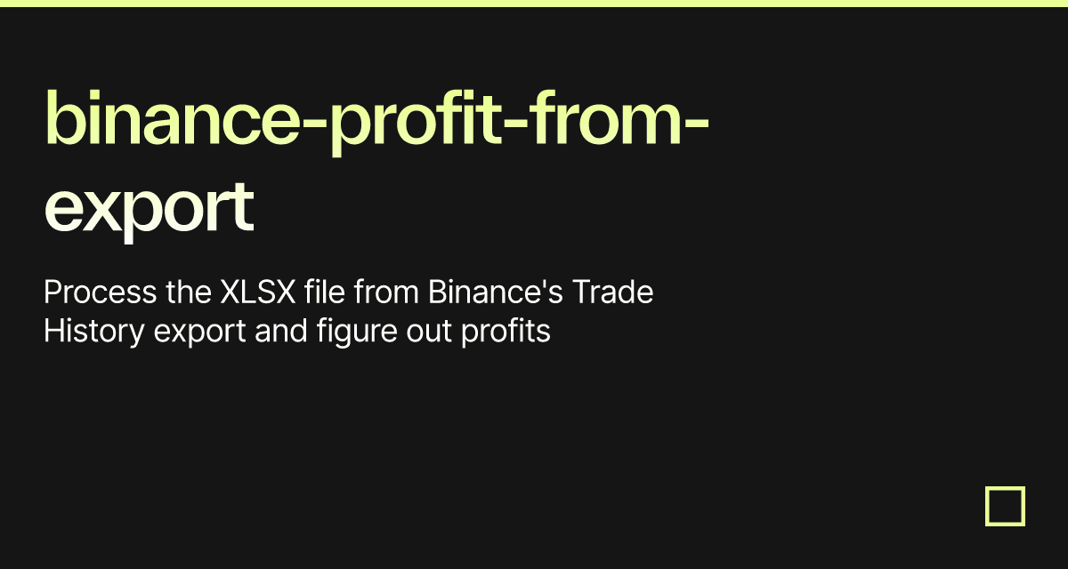 binance-profit-from-export - Codesandbox