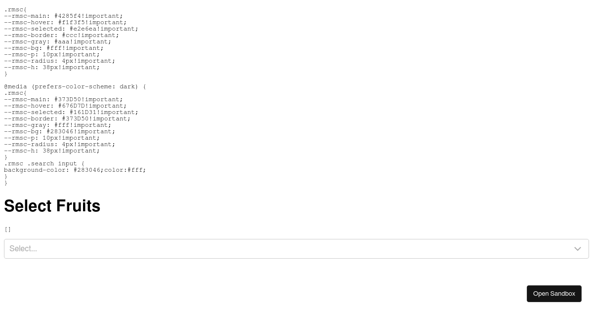 Css Using Javascript Codesandbox