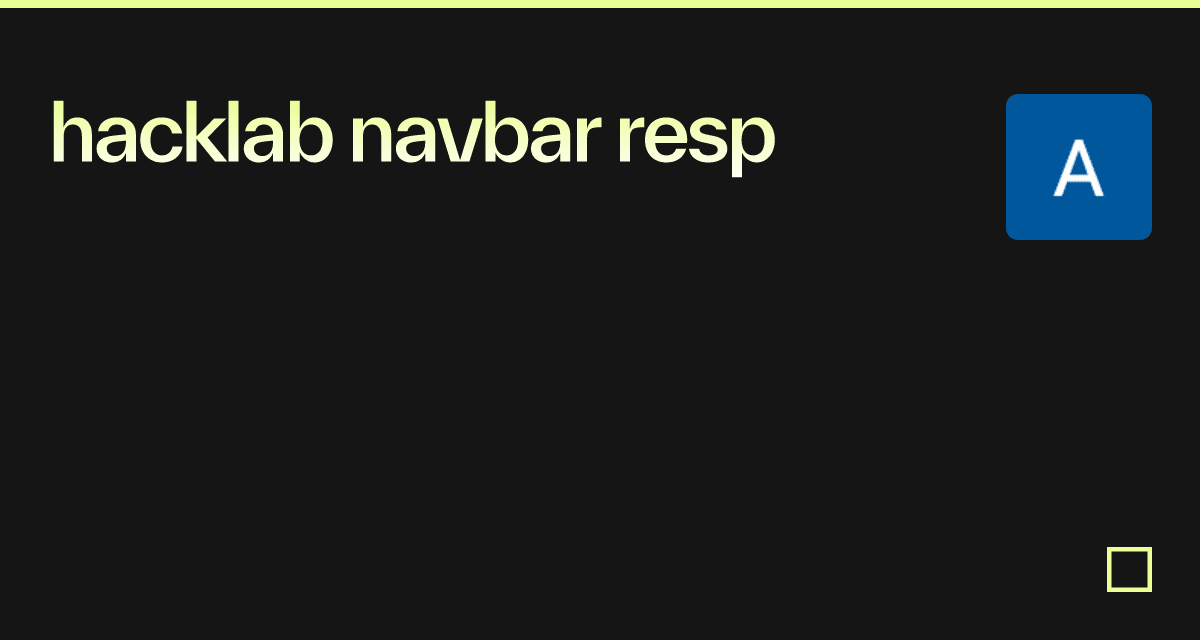 hacklab navbar resp - Codesandbox