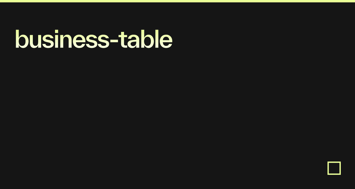 business-table - Codesandbox
