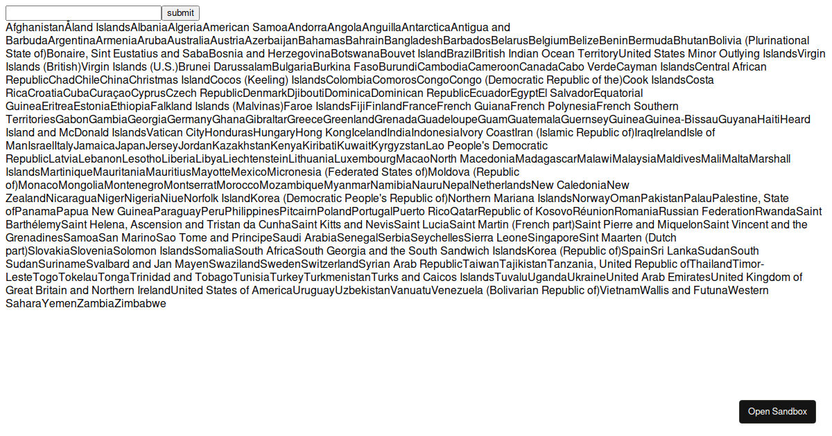 use-react-countries Examples (forked) - Codesandbox