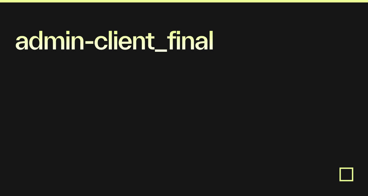 admin-client_final - Codesandbox