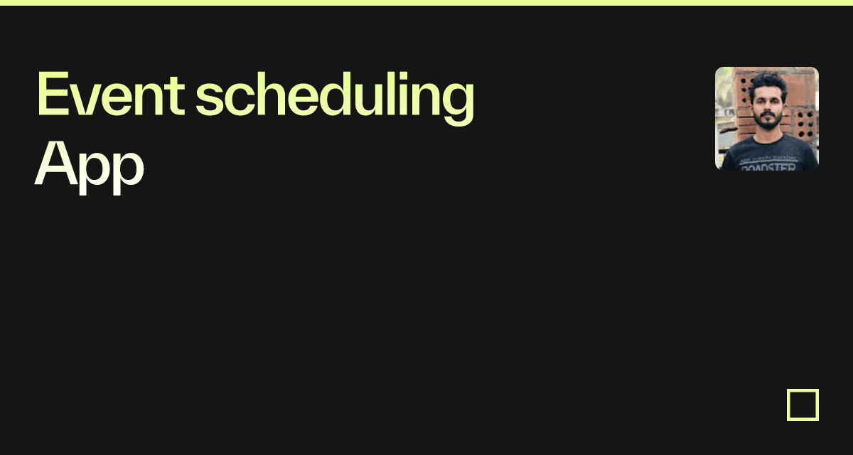 Event scheduling App - Codesandbox