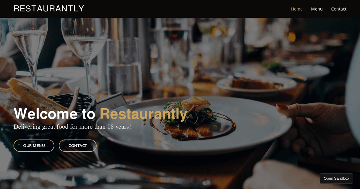 Restaurant-ReactJS - Codesandbox