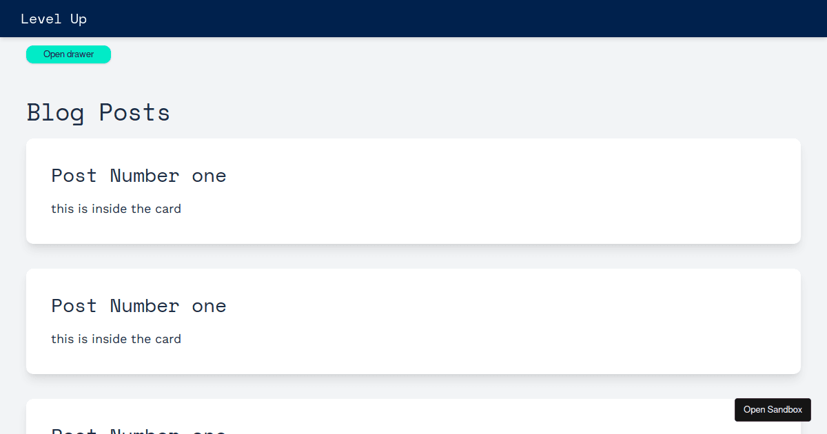 Draggable Drawer - Codesandbox