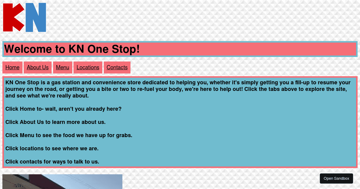 It's a second Website Thing (forked) - Codesandbox