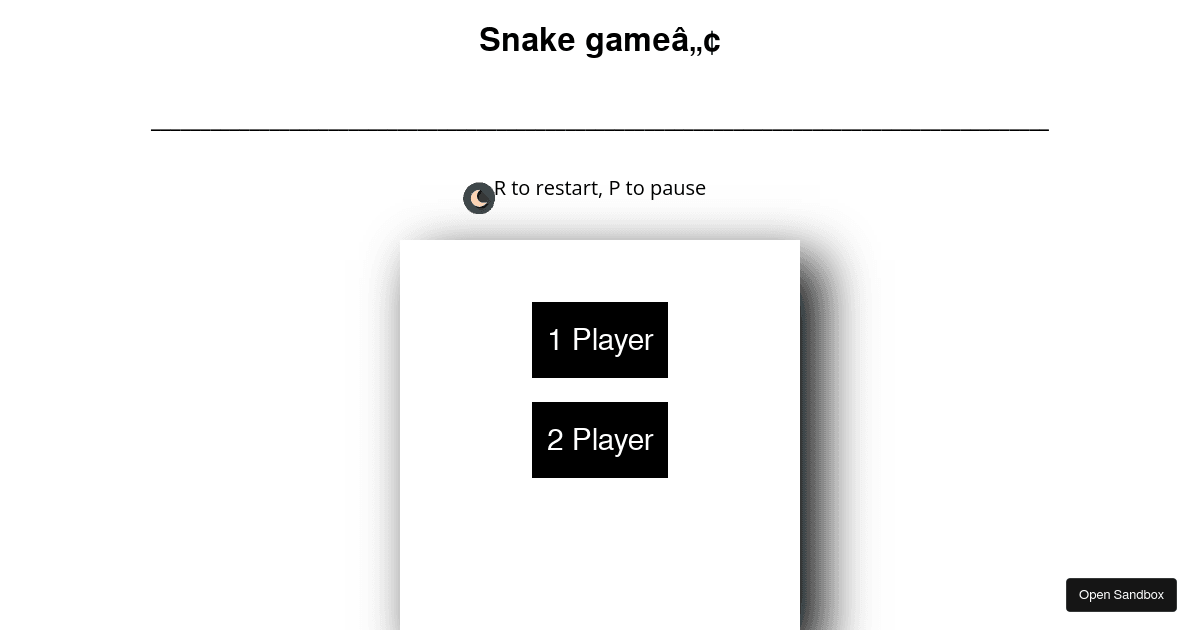 snake-game - Codesandbox