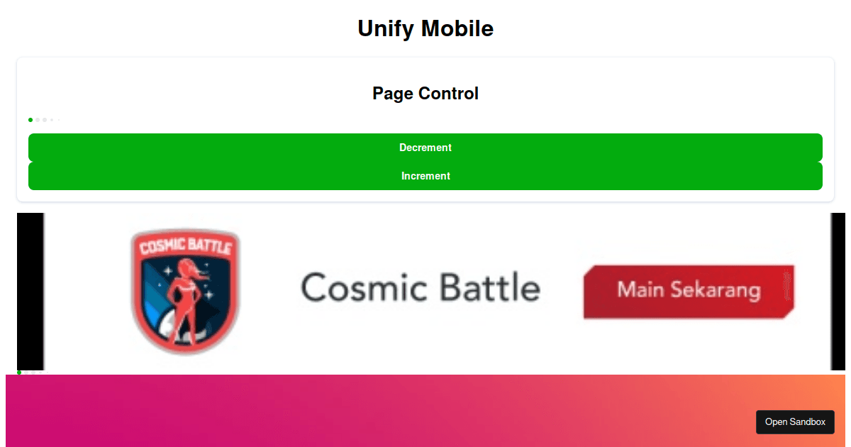 unify mobile template - Codesandbox