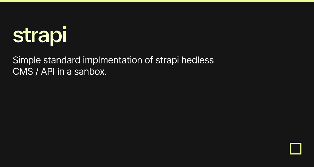 strapi - Codesandbox