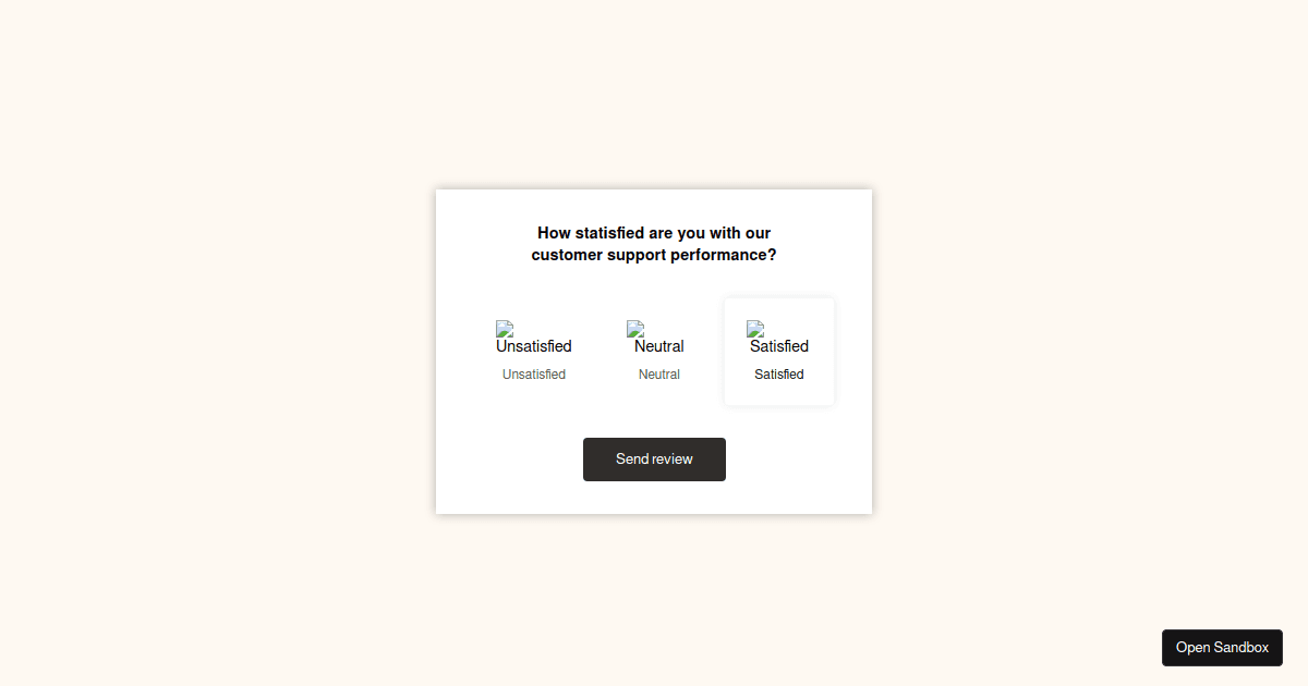 Feedback Ui Design Codesandbox