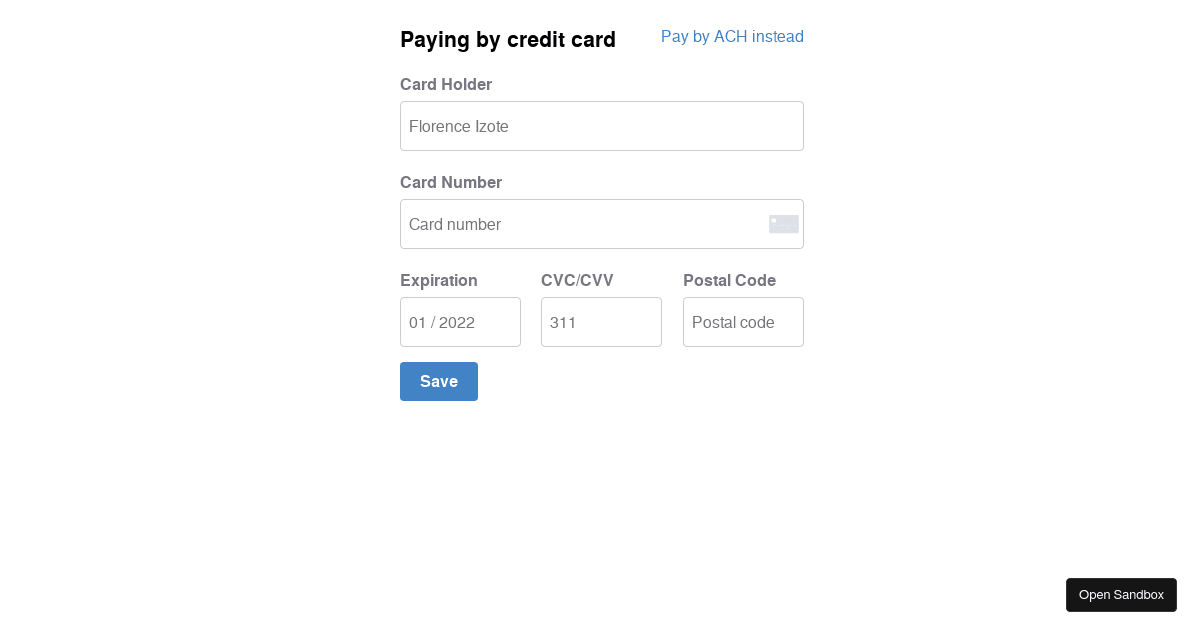 Sample revops.js form - Codesandbox