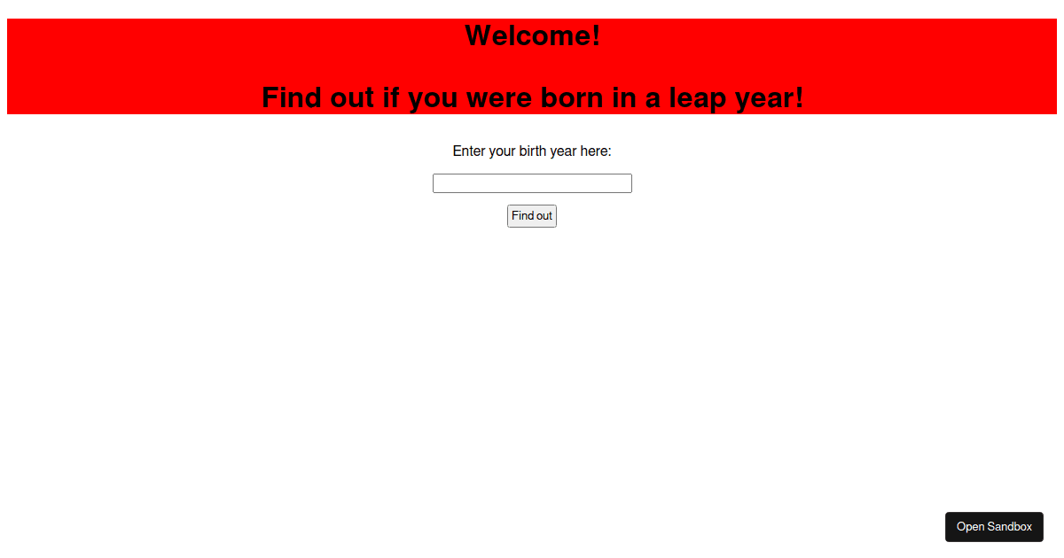 were-you-born-in-a-leap-year - Codesandbox
