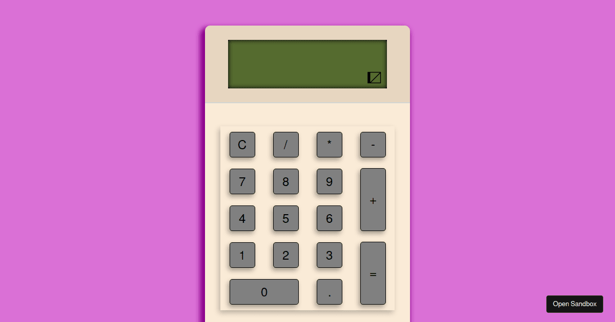 JS Calculator with react/redux - Codesandbox