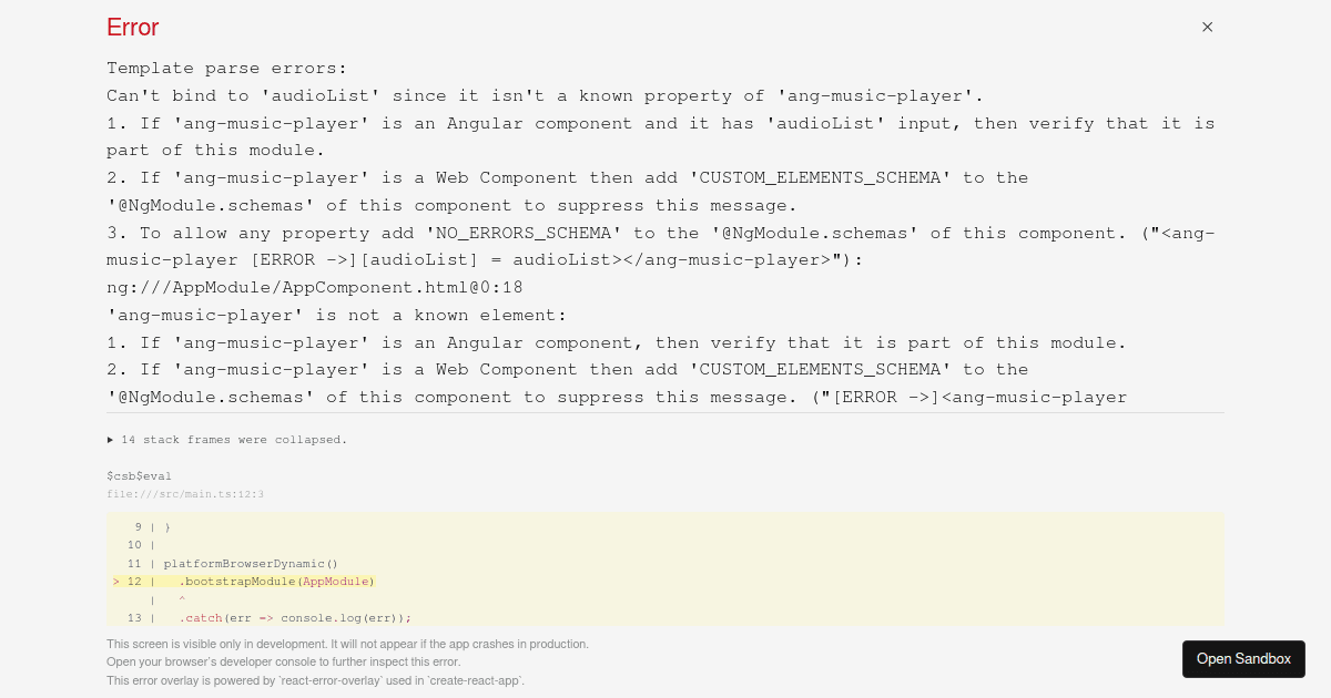 Angular - Codesandbox