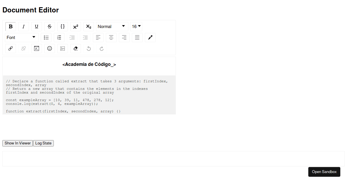 Document Editor Viewer Forked Codesandbox