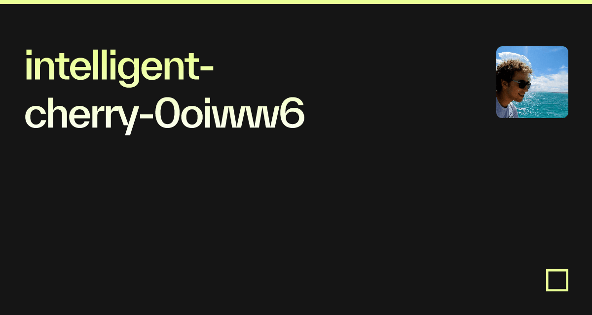 intelligent-cherry-0oiww6 - Codesandbox