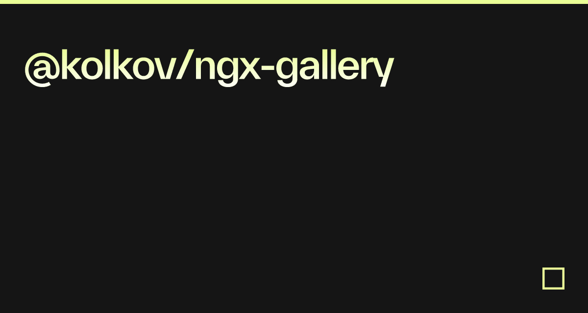@kolkov/ngx-gallery - Codesandbox