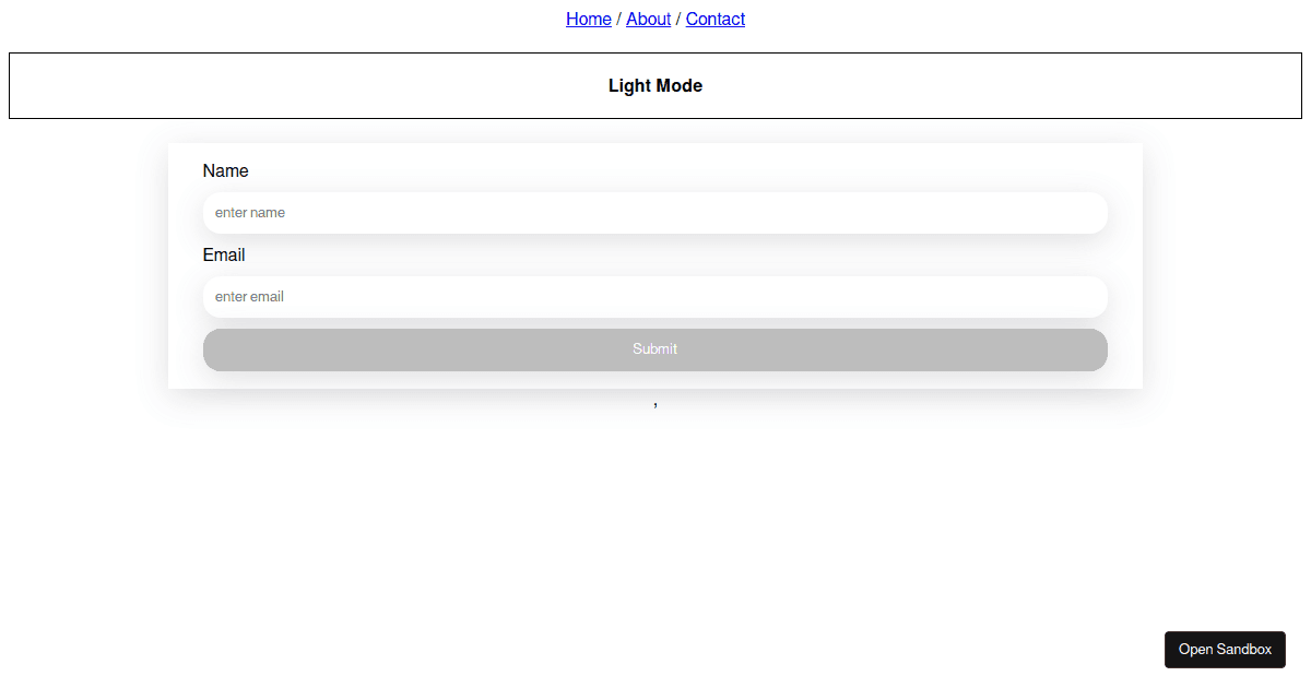 Responsive login page - Codesandbox