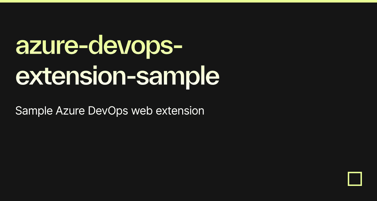 azure-devops-extension-sample - Codesandbox