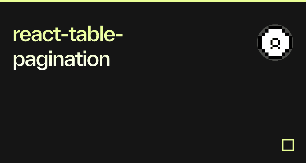 react-table-pagination - Codesandbox
