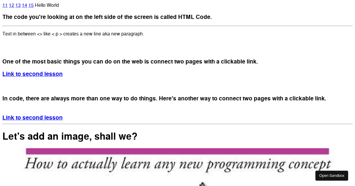 Html Css And Javascript Tutorial 15 Mins Codesandbox