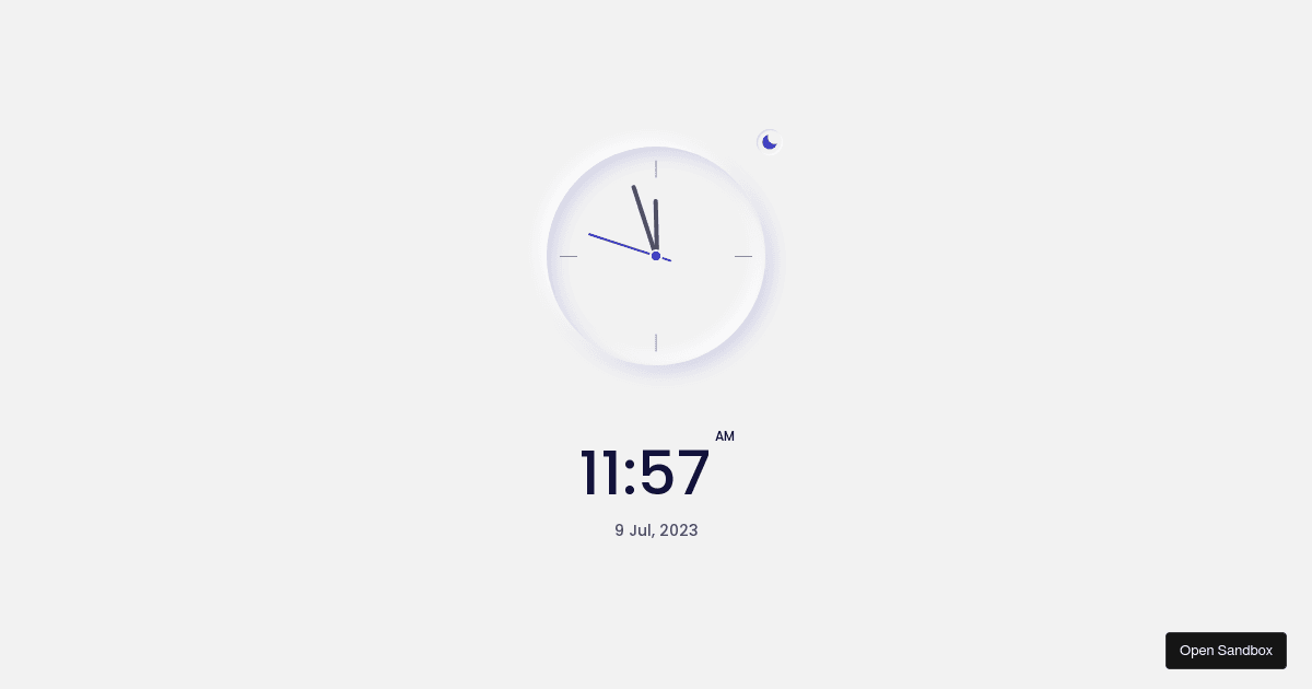 clock-white and dark mode (forked) - Codesandbox